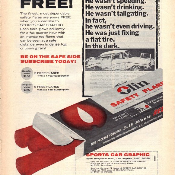 Other | Vintage 1968 Print Ad For Olin Safety Flares Pa545 | Poshmark